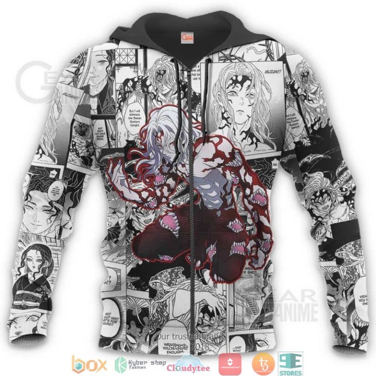 Kimetsu Anime Mix Manga Muzan Kibutsuji 3D Hoodie, Bomber Jacket - Hot ...