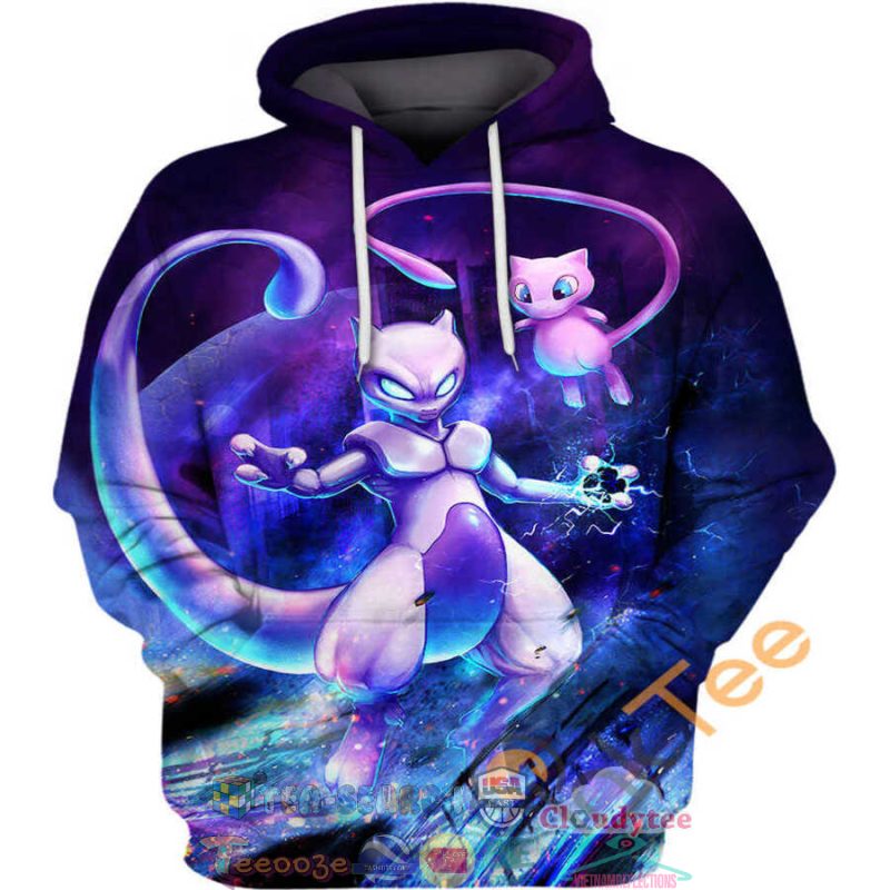 Mewtwo Psychic Attack Pokemon Hoodie 3D - Hot Sale 2025